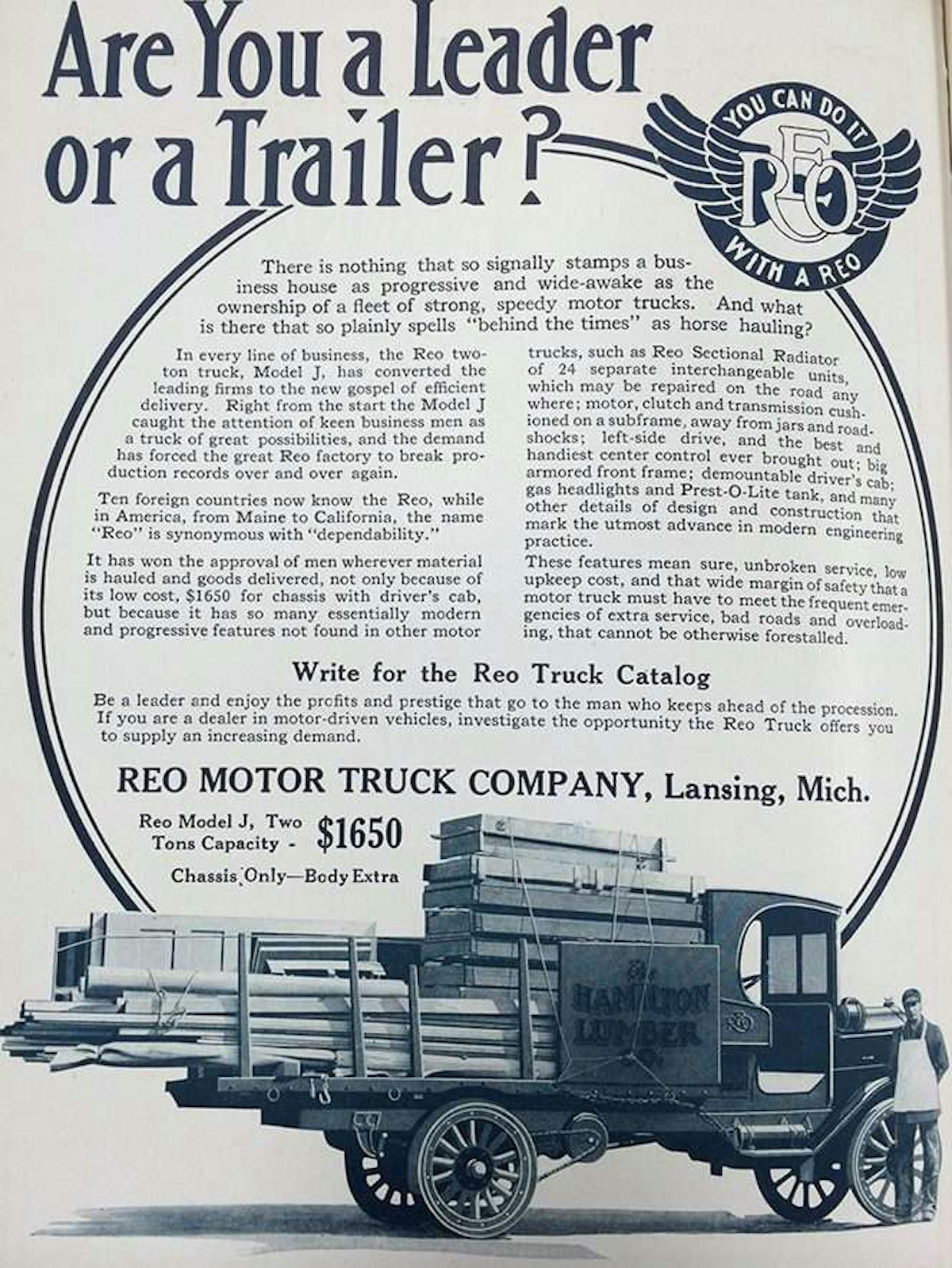 Looking Back 100 Years: REO | Commercial Carrier Journal