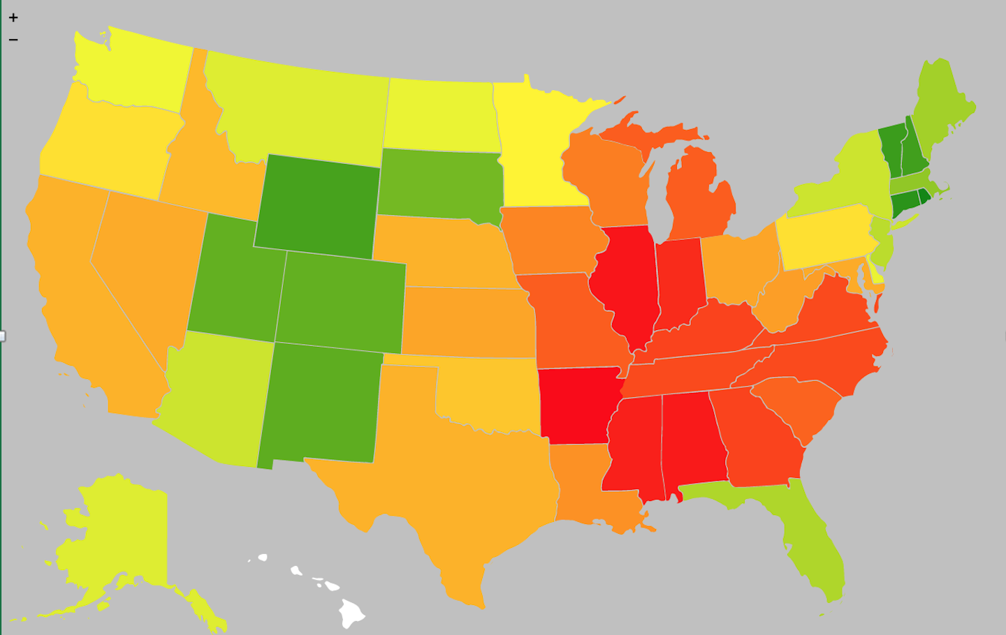 Heat map: Where truckload rates are hottest | Commercial Carrier Journal