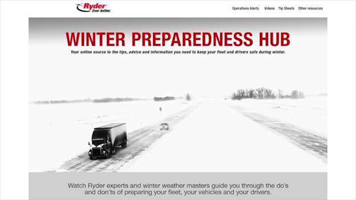 Ryder activates online winter preparedness hub | Commercial Carrier Journal